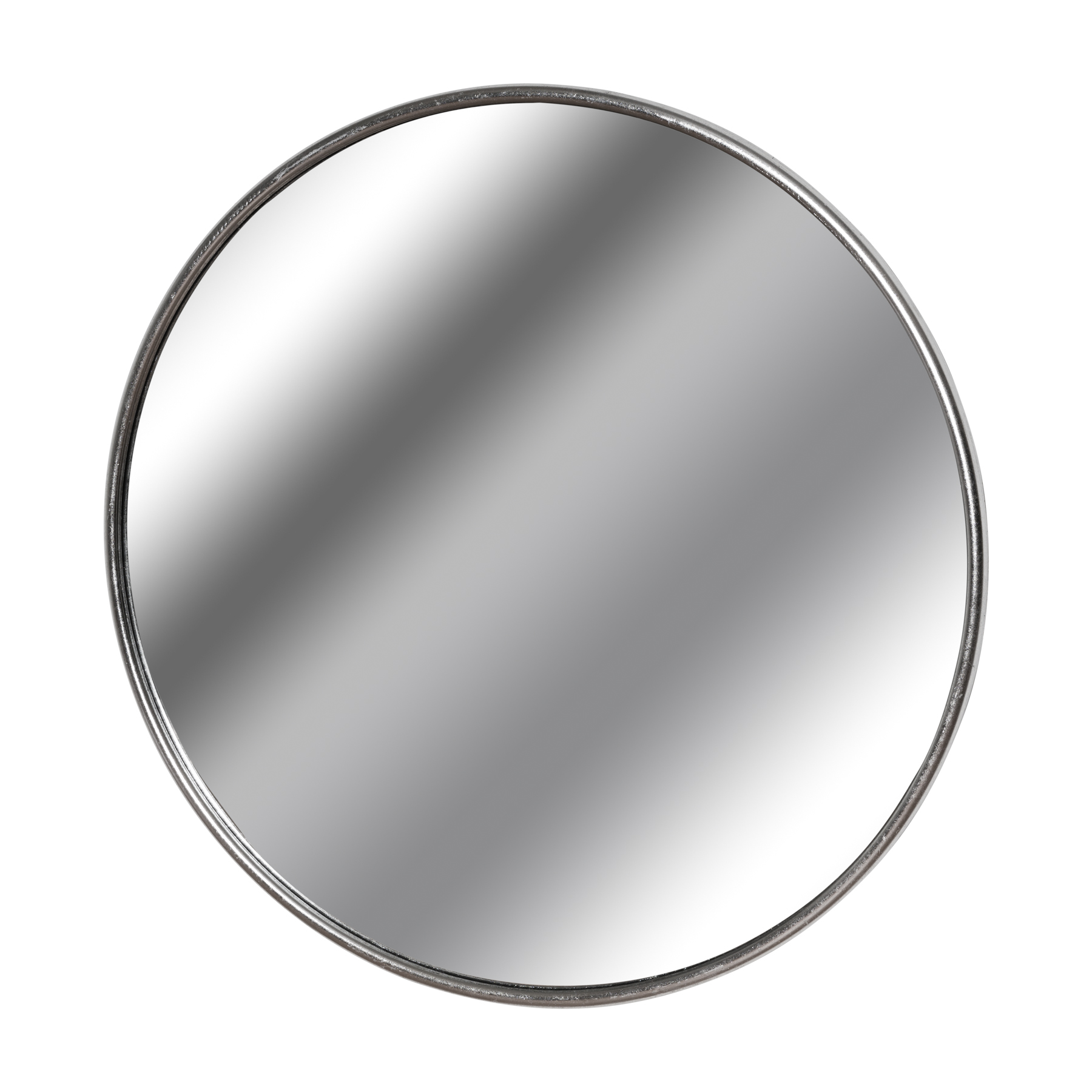 Silver Foil Large Circular Metal Wall Mirror - Roost Home & Lifestyle