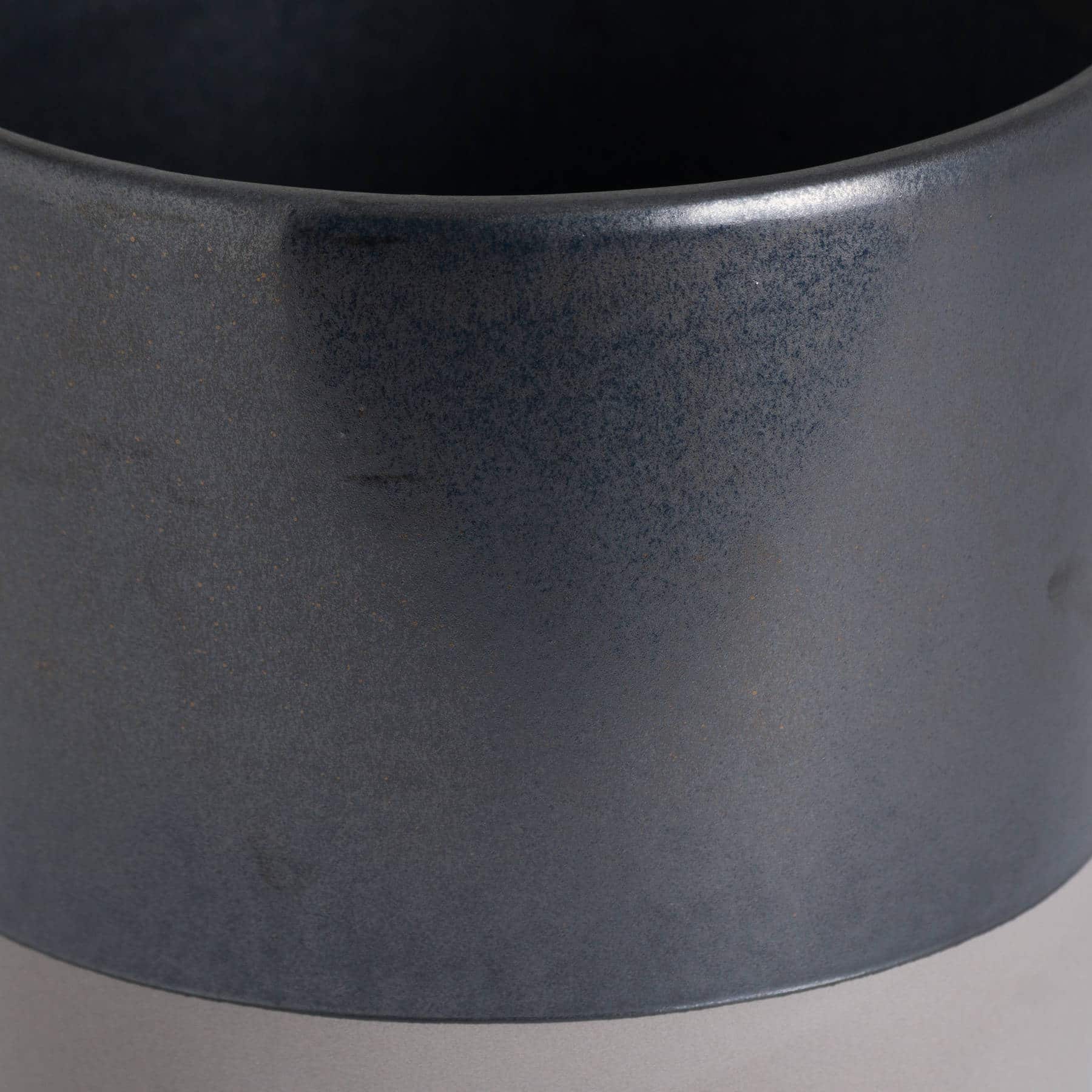 Large Metallic Grey Ceramic Planter - Roost Home & Lifestyle