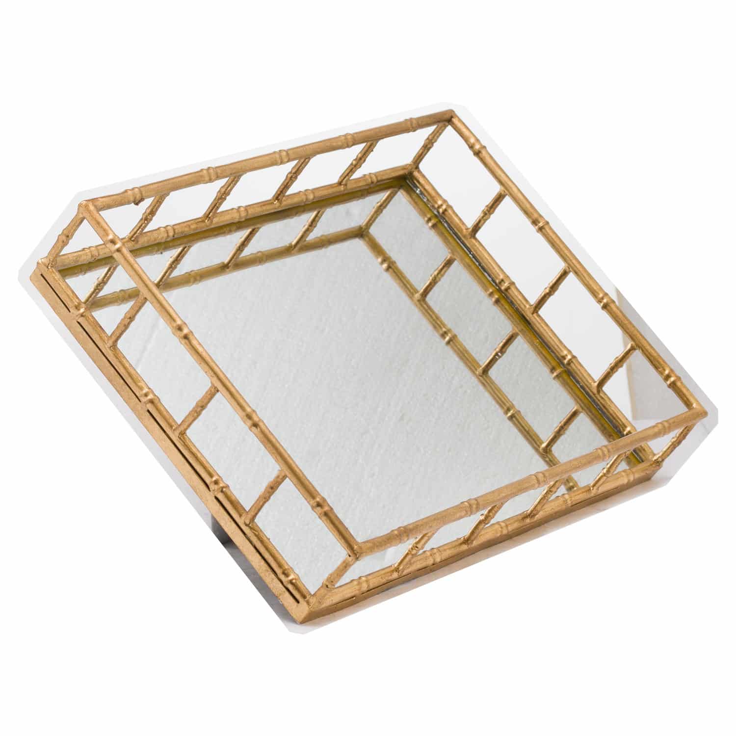 Gold Hexagon Set Of Two Trays - Roost Home & Lifestyle