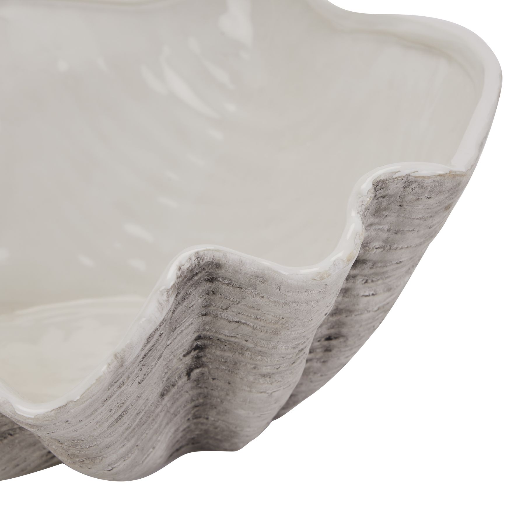 Large Ceramic Adele Shell Bowl - Roost Home & Lifestyle