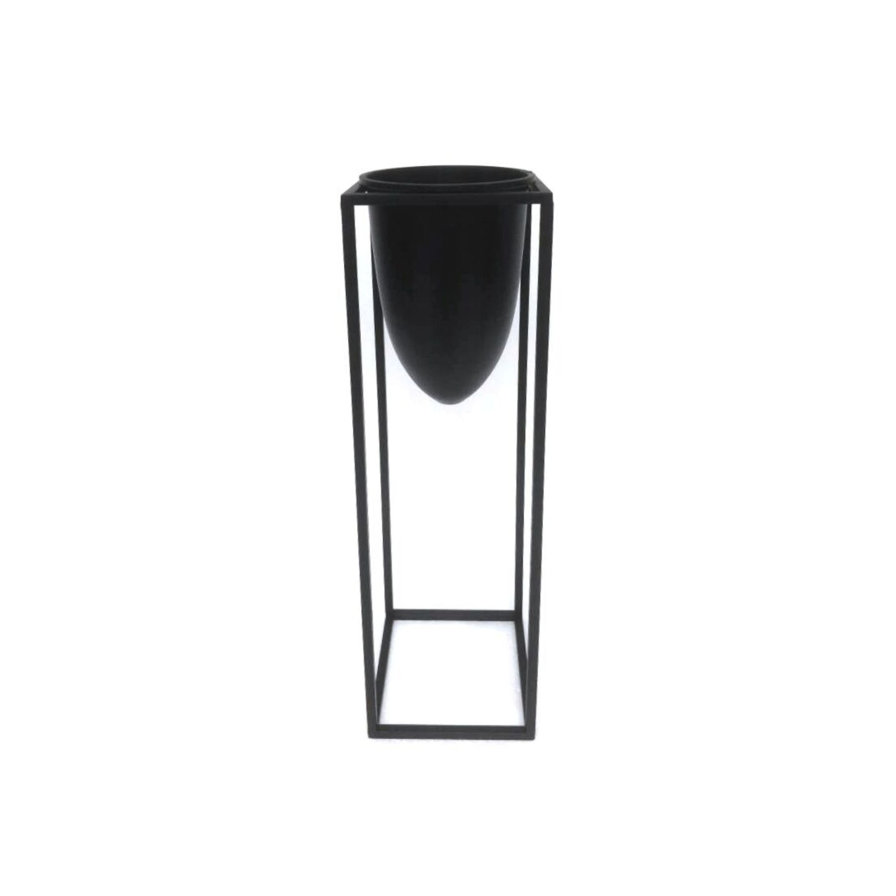 Matt Black Bullet Planter On Black Frame Roost Home And Lifestyle