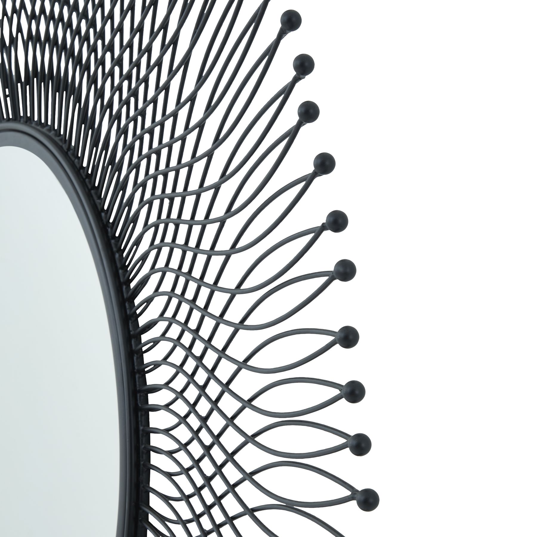 Rio Black Large Wire Mirror - Roost Home & Lifestyle